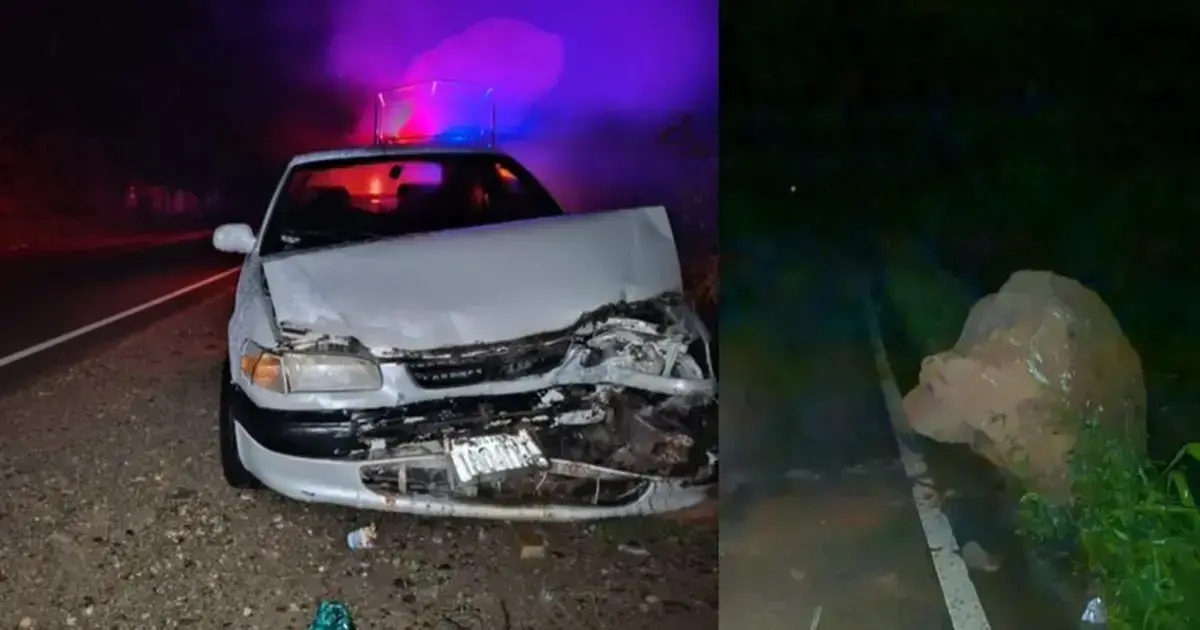 Desprendimiento de roca en Petacas: Accidente sin heridos en Nochebuena